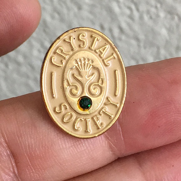 Vintage | Jewelry | Vtg Crystal Society Pin | Poshmark